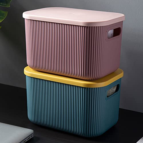 NUOBESTY Containers with Lids Kids Storage Organizer Clear Container Plastic Office Storage Plastic Storage Box Organizing Box with Lid Box with Lid Storage Bin Kids Snack Container