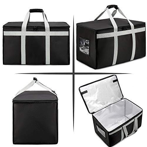 DERABY Insulated Delivery Bag Carrier XXXL 23"x15"x14" Commercial Grade