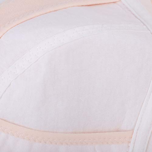 AYNEFY Nursing Bra Lightly Padded Cotton Nursing Breast Feeding Prevent Sagging Pregnant(M(34=75)-Beige)