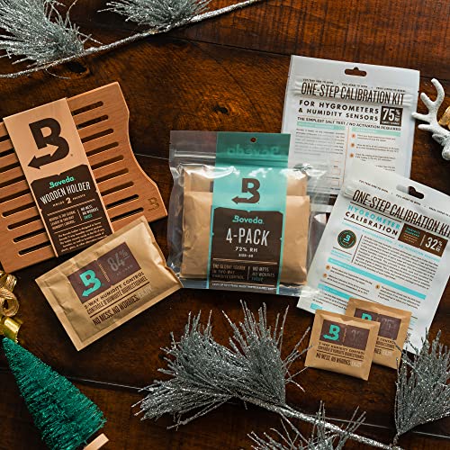 Boveda Cedar Wood Humidity Pack Holder for Storage Box - For Use With Two Size 60 Boveda Packs (Sold Separately) - Includes Magnetic and Removable Tape Mounting Kits β 1 Count
