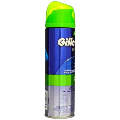 Gillette Series 3X Shave Gel Sensitive 7 Ounce (207ml) (3 Pack)