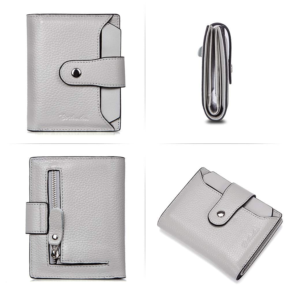 BOSTANTEN Women Leather Handbag Designer Satchel Shoulder Tote Bags Bundle with Women Leather Wallet RFID Blocking Small Bifold Wallet with ID Window