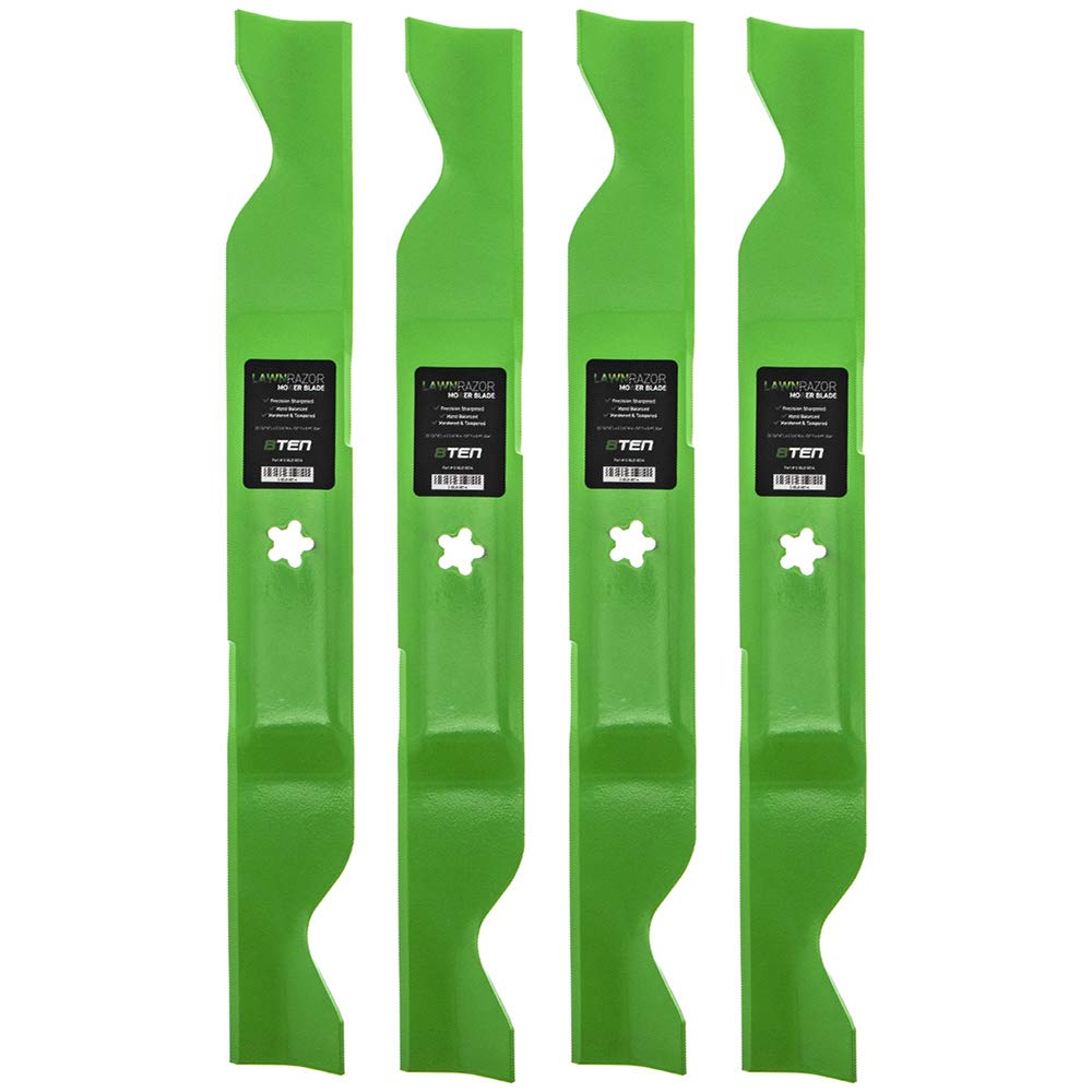 8TEN LawnRAZOR Mower Blade for AYP Husqvarna 561739 403107 405380 532405380 46 inch Deck (Medium Lift) 4 Pack