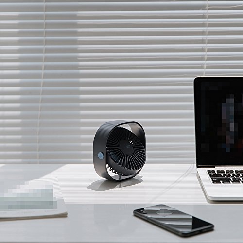CALKED Birsppy AmuseNd USB Desk Fan Personal USB Power Desktop Fan Ultra-Quiet 3 Speeds 4inch Portable Mini Desk Fan for Bedroom Office Desktop (Blue)