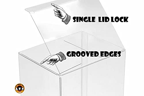 ATV Store, All Things Vinyl Premium UV 4" Protectors Vinyl Display Box Case Thickness 0.50mm GROOVED Edge Pack of 10