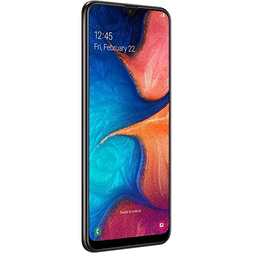 Samsung Galaxy A20 US Version Factory Unlocked 32GB Memory, 6.4" GSM & CDMA Compatible, Black (Renewed)