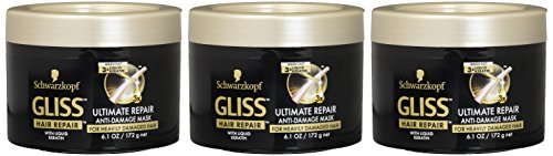 GLISS Hair Repair Anti Damage Mask, Ultimate Repair, 6.1 Ounce (Pack of 3)