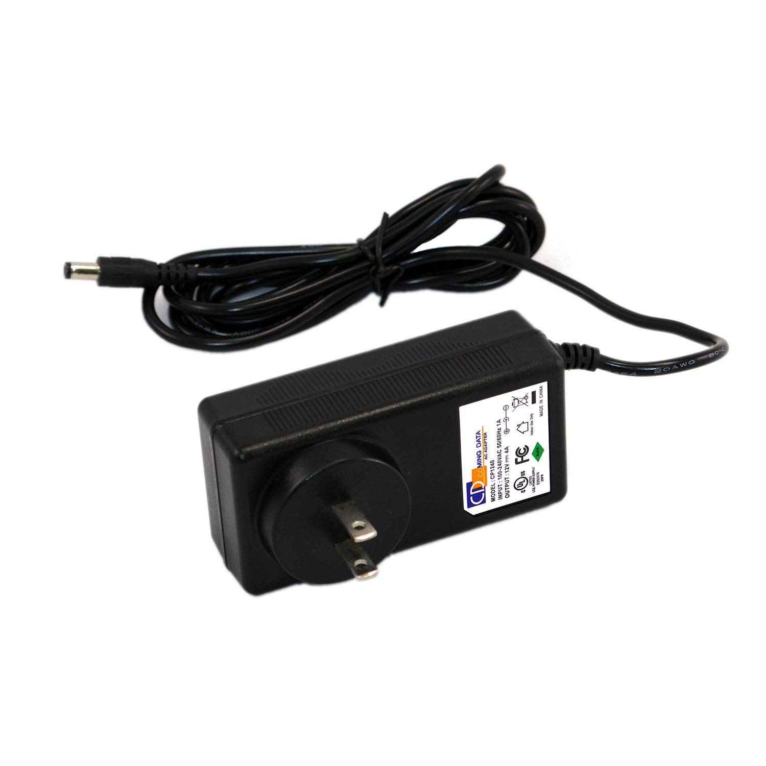 Coming Data 12V Power Supply 4A Power Adapter Supply, AC 100-240V to DC 12V Transformers, Switching Power Supply, 12VDC LED Driver for 12V 3528/5050 LED Strip Lights, 48W Max, 2.1mm X 5.5mm US Plug