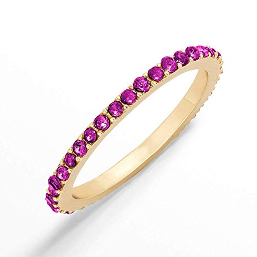 5 PCS Women's Rainbow Stackable Rings Colorful Cubic Zirconia Finger Jewelry for Girls (7)