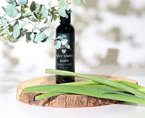 The Henna Guys 4 fl. Oz Lemongrass & Eucalyptus Aftershave Balm, Excellent Aftershave Lotion, Soothes and Moisturizes After Shaving. Takes away Dryness