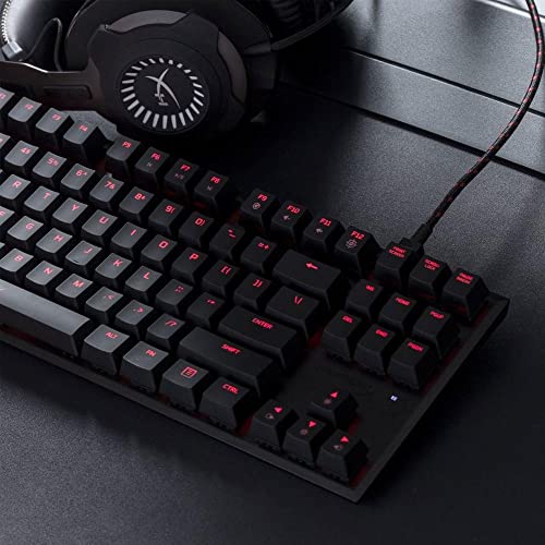 HyperX Alloy FPS Pro - USB Tenkeyless Mechanical Gaming Keyboard - 87-Key, Ultra-Compact Form Factor - Clicky - Cherry MX Blue - Red LED Backlit (HX-KB4BL1-US/WW)