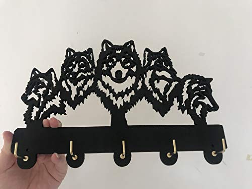 Wildlife Wolf Decorative Wall Hanger Wolf Family Clothes Wall Hooks Coat Rack Keys Holder Organizer Hook