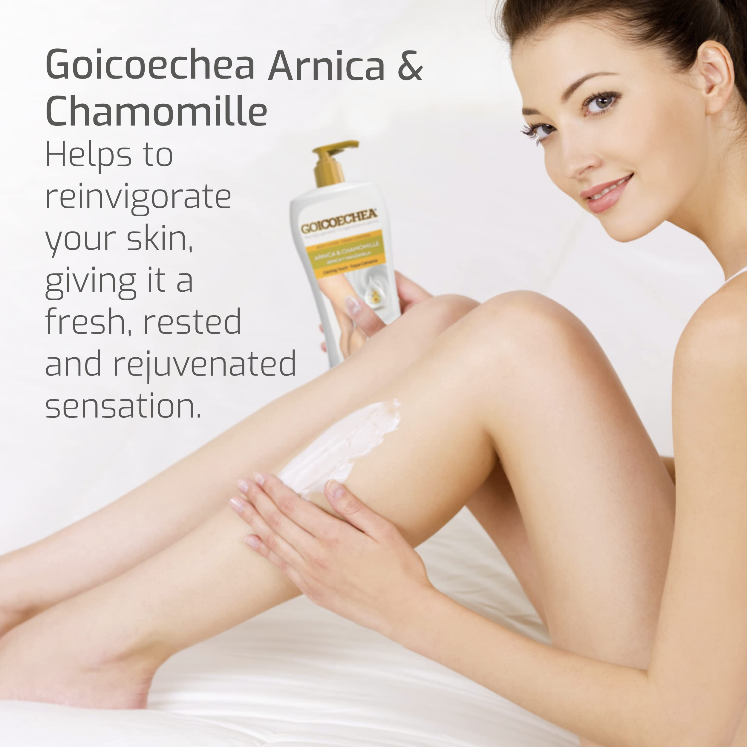 Goicoechea Calming Touch Body Lotion, Moisturizing Skin Care with Arnica & Chamomile, Improves Appearance of Varicose Veins & Blemishes, Smooths & Tones, 13.5 oz