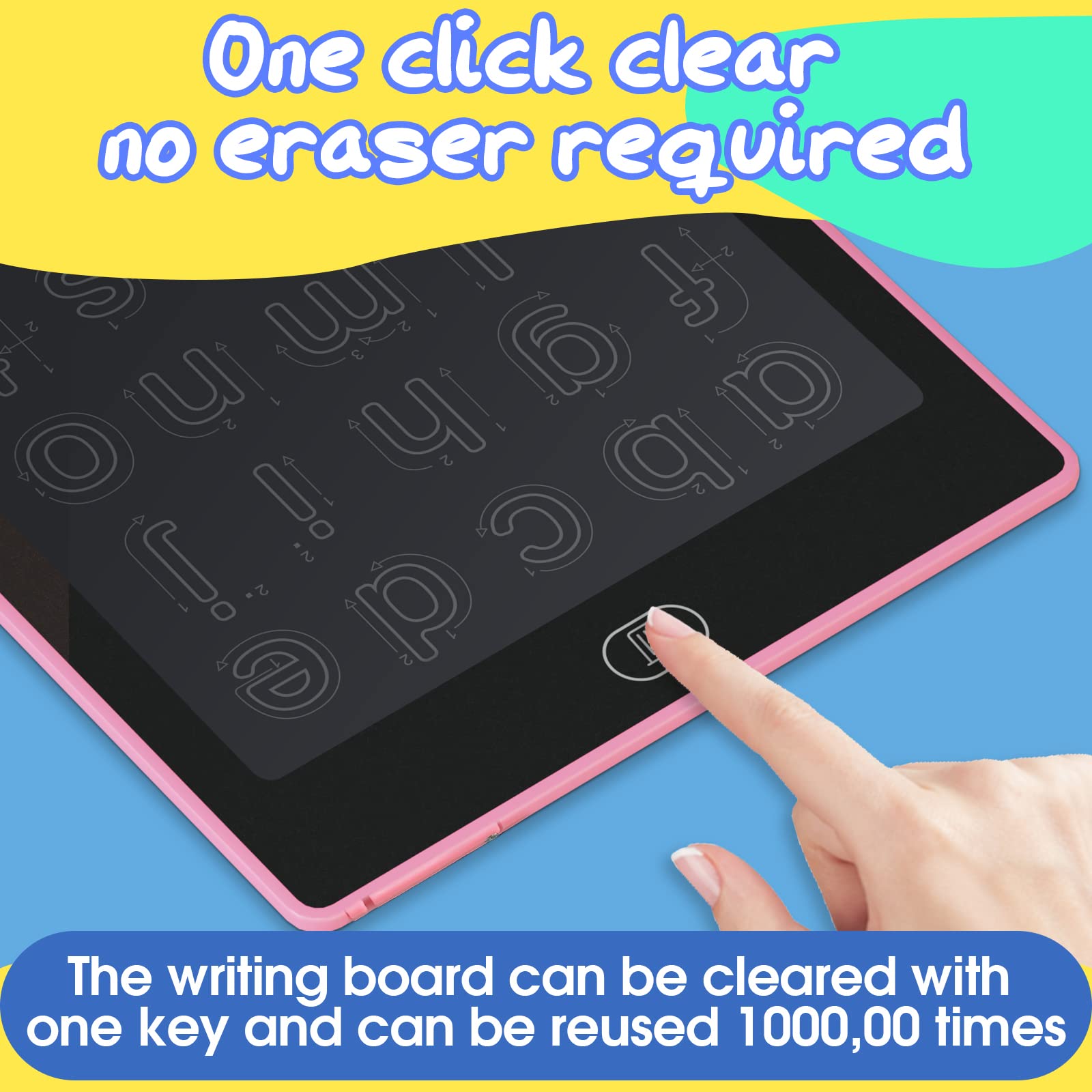ABC Lowercase Letters Learning for Toddlers, Montessori Alphabet Tracing Toys with Shape, Handwriting Practice for Preschool 4 5 6 Years Old Kids, LCD Writing Tablet Educational Toys