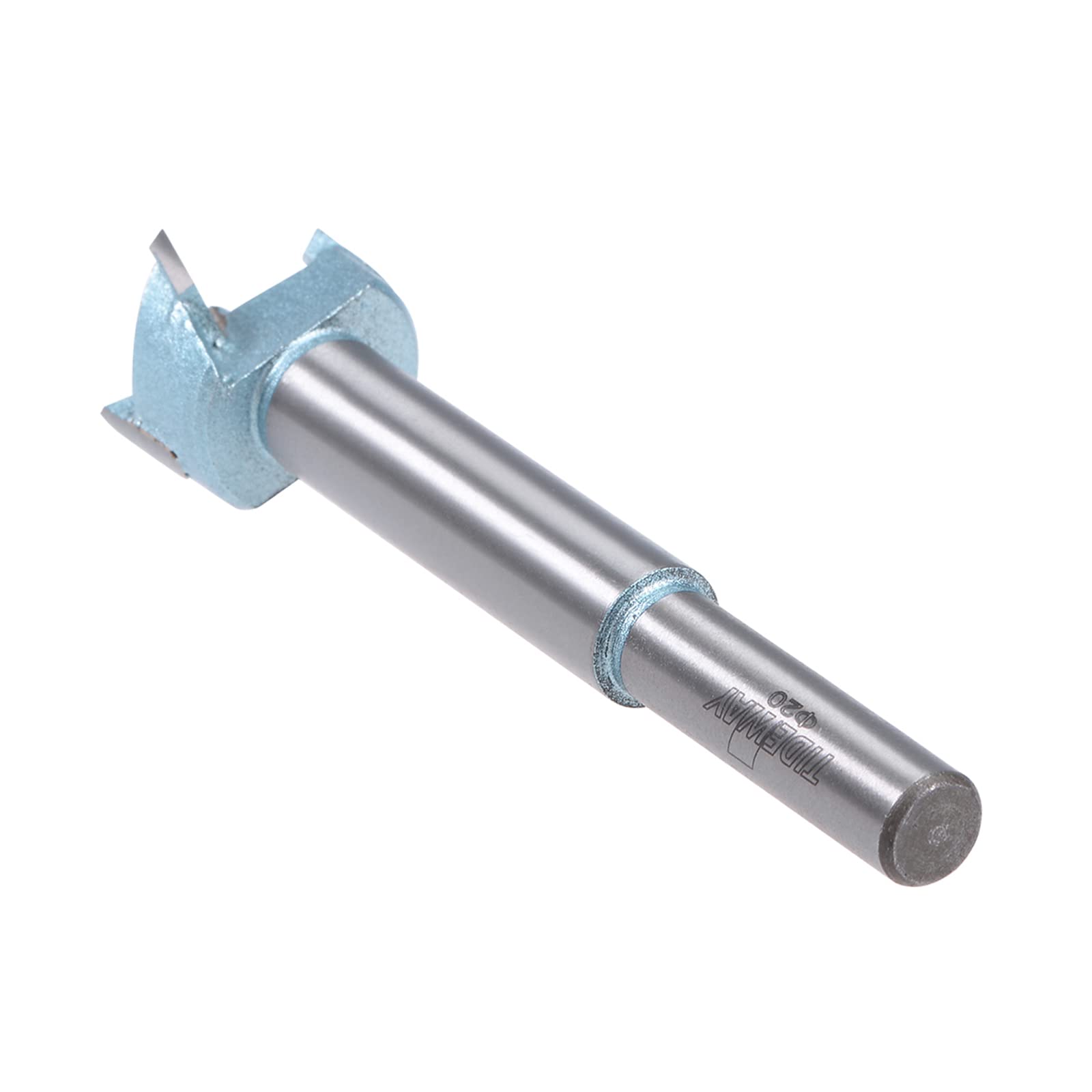 uxcell Forstner Drill Bits 20mm, Tungsten Carbide Wood Hole Saw Auger Opener, Woodworking Hinge Hole Drilling Boring Bit Cutter (Blue, Silver Tone)