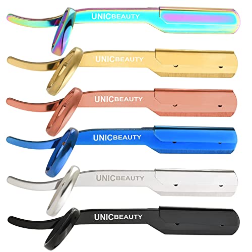 Straight Razors for Men - Professional Barber Razor for Close Shave with Premium Quality Edge, Blades Pack & Maintenance kit included with Pouch GOLD