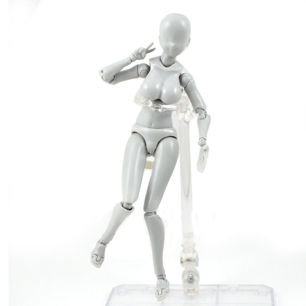 Body Kun Doll PVC Body Chan DX Set 2.0 Gray Color for SHF Body Kun DX Set Male & Female Action Figure Model Set