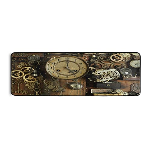 ALAZA Steampunk Ancient Gears Clock Vintage Collection Area Mat Rug Rugs for Living Room Bedroom Kitchen 2' x 6'
