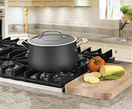 Cuisinart 6445-22 5-Quart Dutch Oven with Cover, Black/Stainless Steel