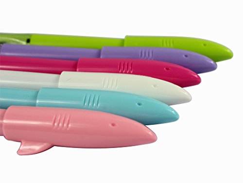 Hillento Jinhao Fountain Pen Set, Shark Series Plastic Fountain Pen Set, Diversity Color(Green, Light Blue, Pink, Purple, Rose Red, White), Set of 6