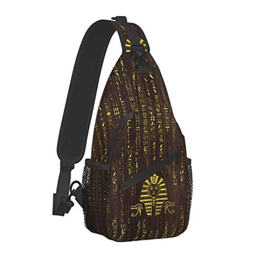 ASYG Ancient Egyptian Sling Bag Crossbody Chest Daypack Casual Backpack Egyptian Shoulder Bag Egyptian Decor