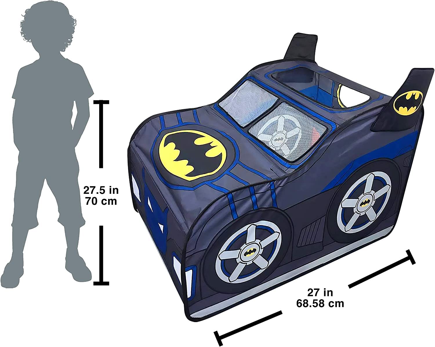 Batman Batmobile Pop Up Tent – Large Indoor Playhouse for Kids | Folds for Easy Storage with Carrying Bag Included | Amazon Exclusive – Sunny Days Entertainment