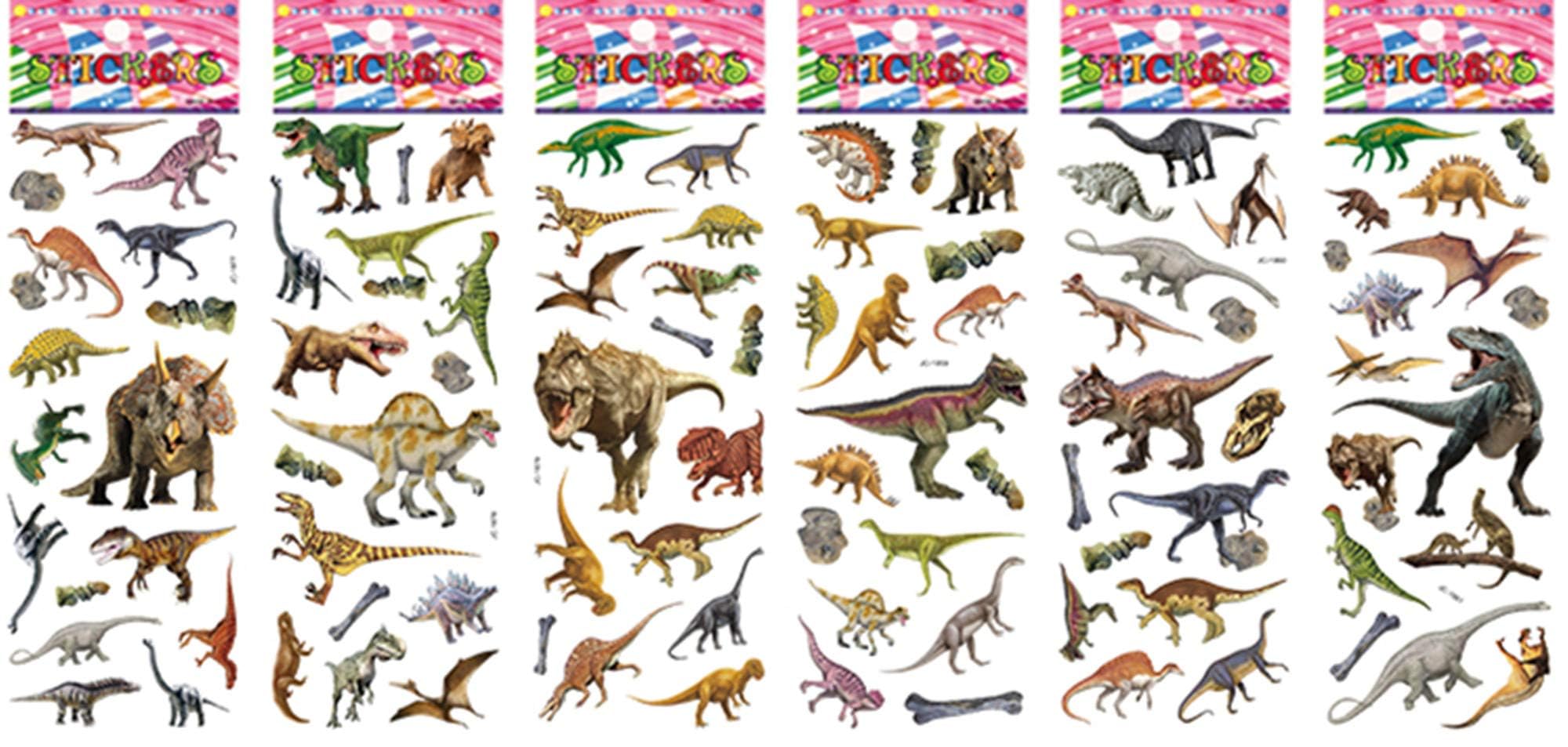Dinosaur Stickers 3D Puffy Stickers(200+ pcs) Jurassic Dinosaur Tyrannosaurus Rex Stickers 14 Sheets Kids,Craft Scrapbooking for Decorative Sticker Decoration for Calendars, Arts Stickers