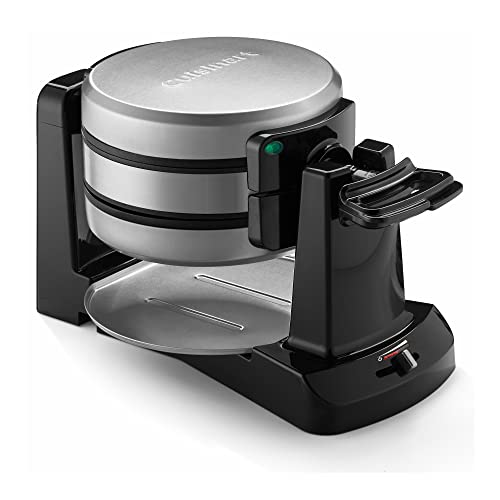 Cuisinart WAF-F40 Double Flip Belgian Waffle Maker with 8-Inch Nylon Flipper Tongs Bundle (2 Items)