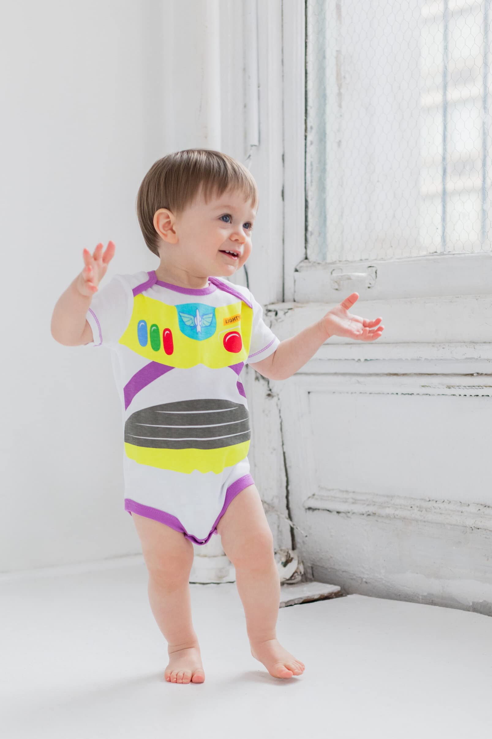 Disney Pixar Toy Story Woody Buzz Lightyear Slinky Dog Newborn Baby Boys 5 Pack Bodysuits 3-6 Months