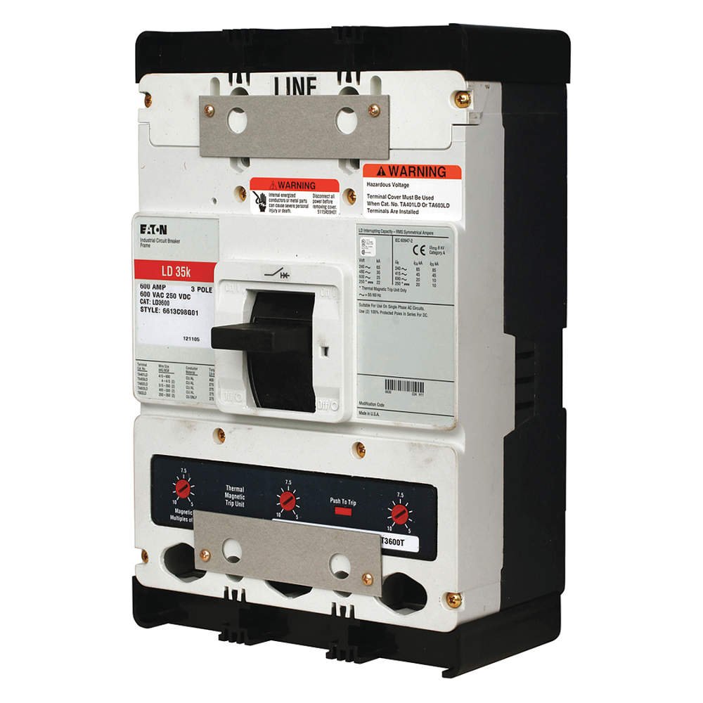 Eaton LD3500 Circuit Breaker,500A,3P,600VAC,LD