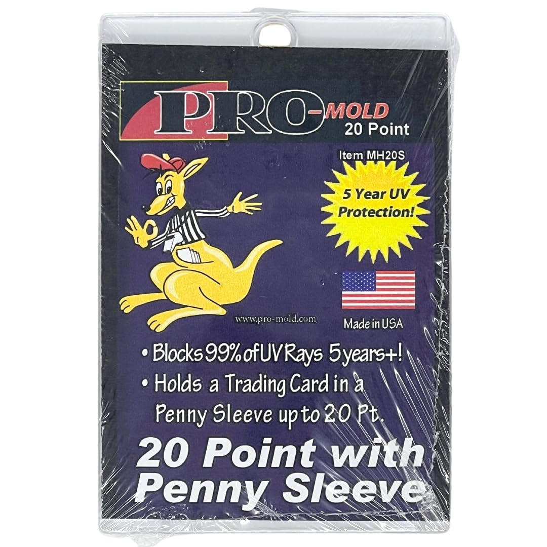 Box(25) Pro-Mold 20 pt. Magnetic One Touch Card Holder Holds Sleeved Card MH20S