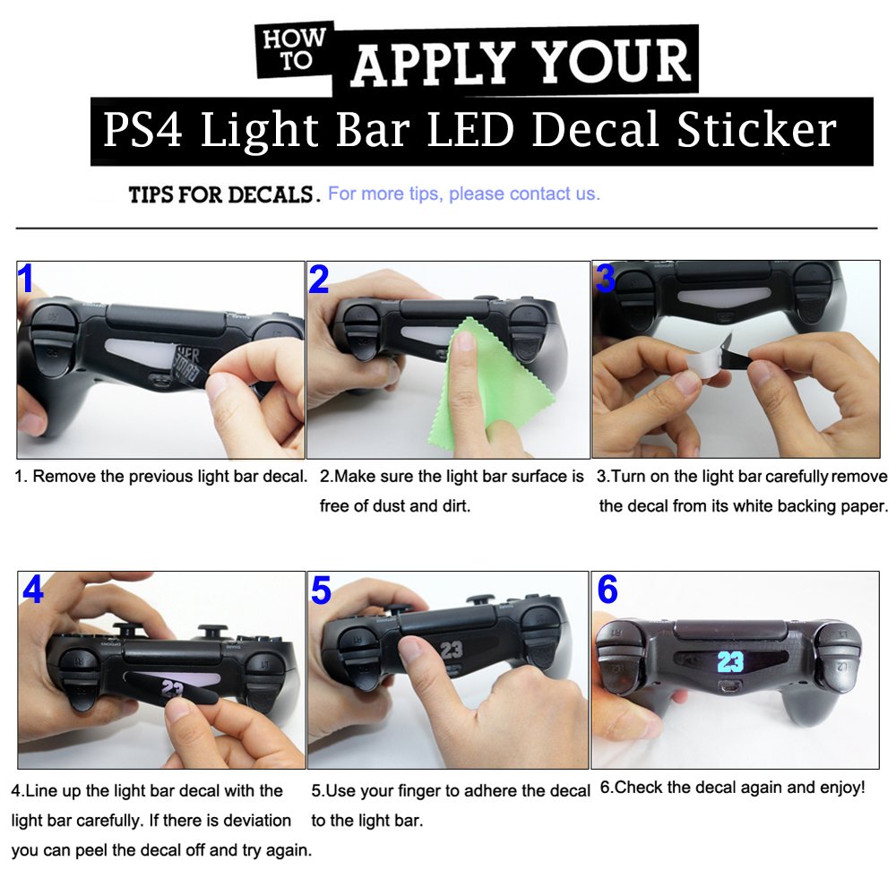 52Pcs/Set Game Theme Led Lightbar Cover Light Bar Decals Stickers for Playstation 4 PS4 PS4 Slim PS4 Pro Controller Skins