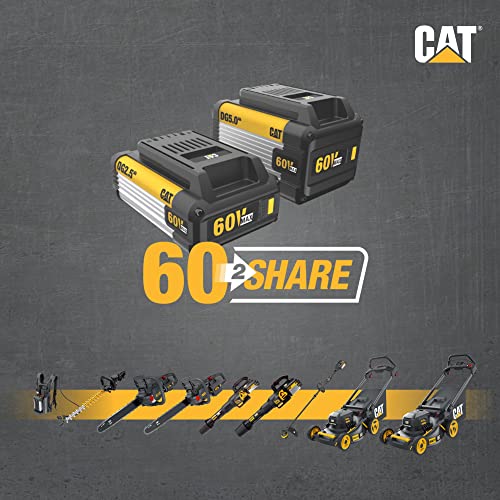 Cat DG670 60V 21β Cordless Lawn Mower 3-In-1 Cutting Modes, Brushless Battery Lawn Mower with TorqLogic, Easy-Adapt Walk-Behind Push Lawn Mower β Battery & Charger Included