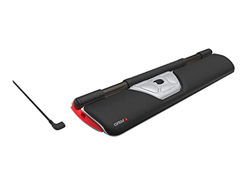 Contour Design RollerMouse Red Wireless - Wireless Ergonomic Mouse for Laptop and Desktop Computer Use - 2.4 GHz Ambidextrous Computer Mouse - Mac & PC Compatible