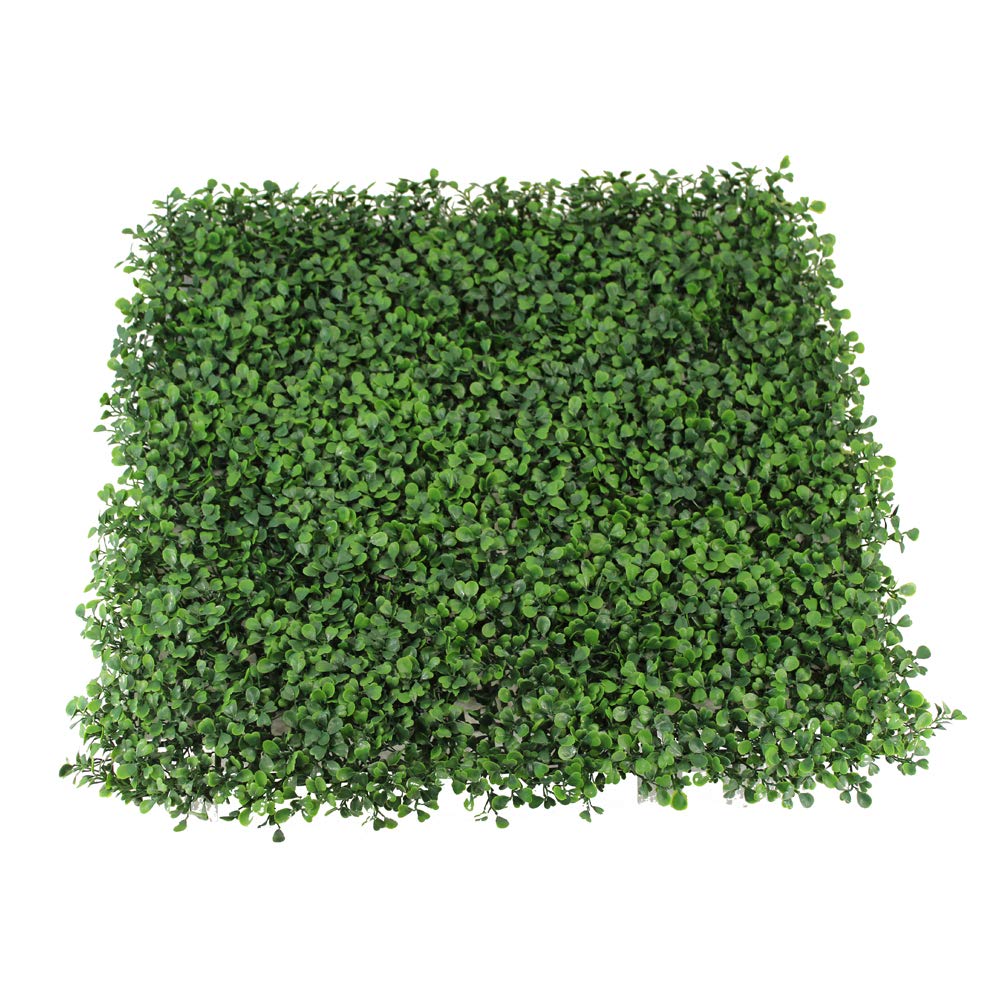 Artificial Hedges Panels,Artificial Boxwood Hedge Mat, Boxwood Greenery Ivy Privacy Fence Screening, Home Garden Outdoor Wall Decoration, 20"x20" per pc (12 pcs Pack) (boxwood green)