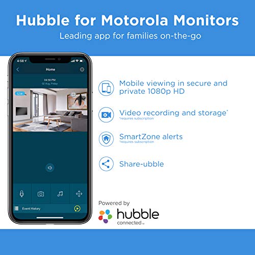 Motorola Focus71 Indoor Security Camera System - Surveillance, Elderly, Pet, Baby Monitor with Two-Way Audio Talk - Mountable Base, 1080p Video, 90-Degree Wide Angle View, Low Light and Night Vision