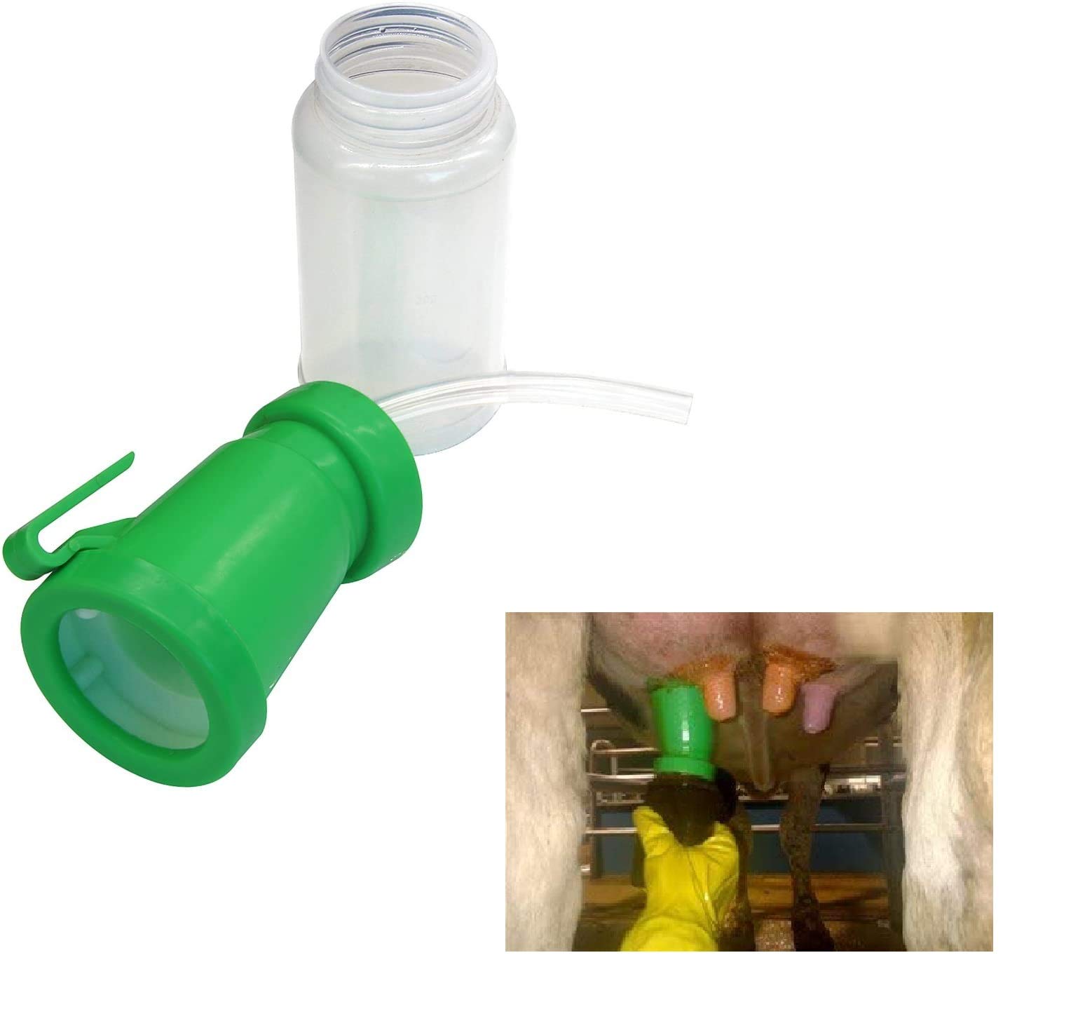 Teat Dip Cup, Goat Milk Cup Non Reflow Nipple Dip Cup Cow Sheep Goat Nipple Teat Green Milking Products