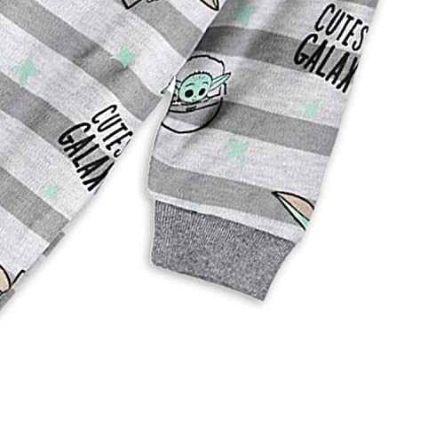 Happy Threads Star Wars Baby Boys One Piece Sleeper - Footed Baby Pajamas - Baby Boy Clothes - Footie Pajamas (Grey/Green/Brown, 6-9 Months)