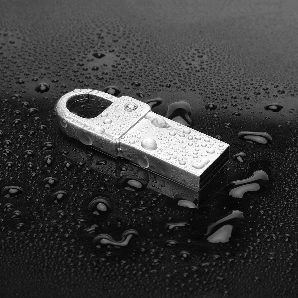 64GB USB Flash Drive, Moreslan USB 3.0 Flash Drive Keychain USB Stick Waterproof Aluminum Memory Stick Pen Drive High Speed for Computers Tablets and Other USB Devices - Silver