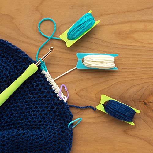 Boye Plastic Carabiner Stitch Markers for Knitting and Crochet, Multcolor 20 Piece