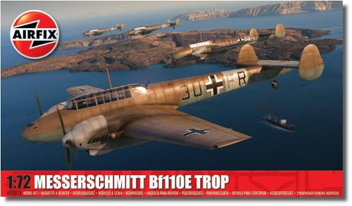 Airfix Messerschmitt Bf110E/E-2 Tropical 1:72 WWII German Military AviationPlastic Model Kit A03081A
