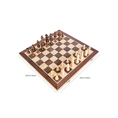 BIENKA MKVRS Chess Chess Set Chess Board Folding Wooden Chess Game Board with Felt Game Board Inside Portable Travel Folding Board Game for Kids Adults Chess Set Chessboard