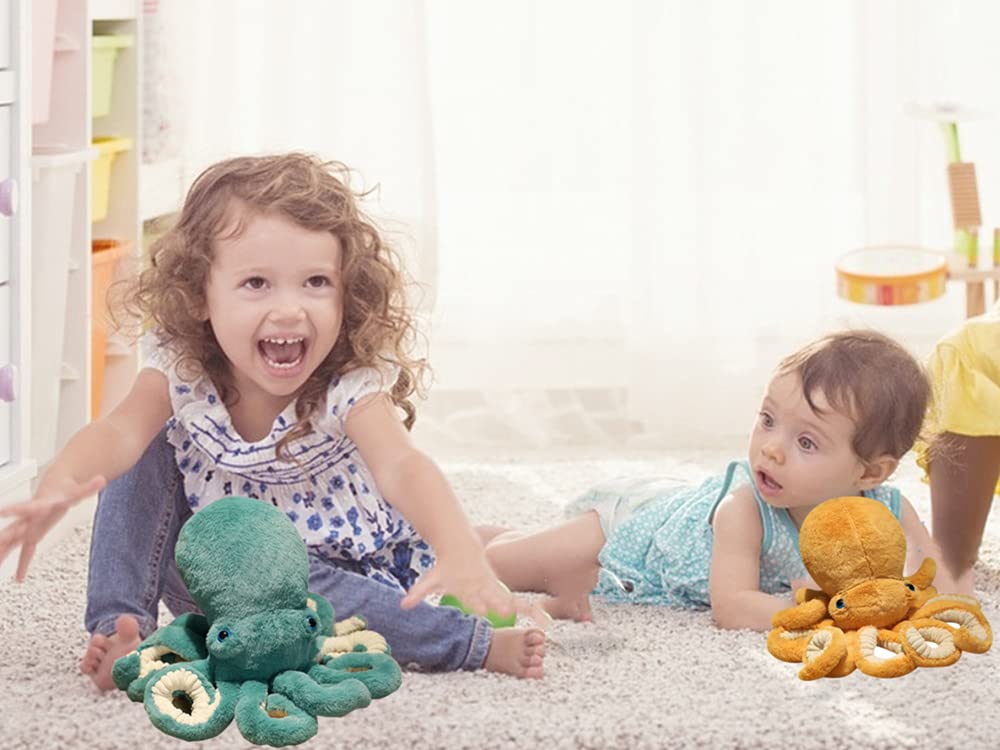 XIYUAN Stuffed Octopus Plush Toy Octopus Plush Doll Cute Big Eyes Octopus Stuffed Animals Soft Stuffed Marine Animals Plush Pillow for Kids Gift Small11.8inch(Blue)