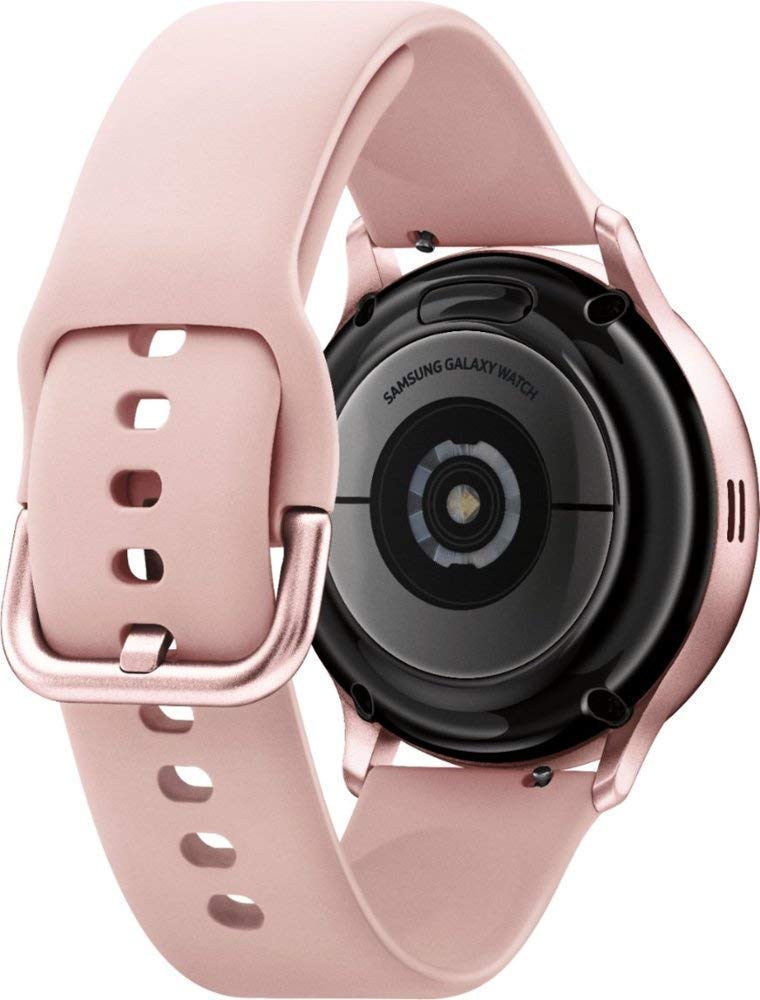 SAMSUNG Galaxy Watch Active2 (Silicon Strap + Aluminum Bezel) Bluetooth - International (Pink Gold, R830-40mm)