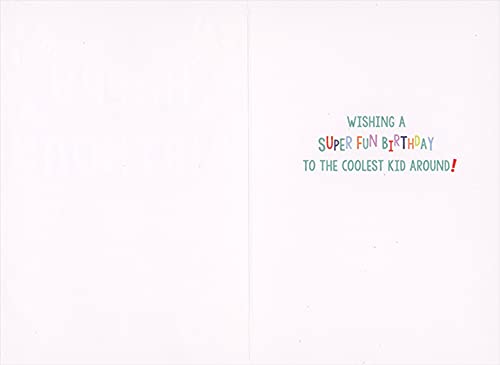 Pictura Party Monsters in Corners : Gold Foil Cake Birthday Card for Kid : Child