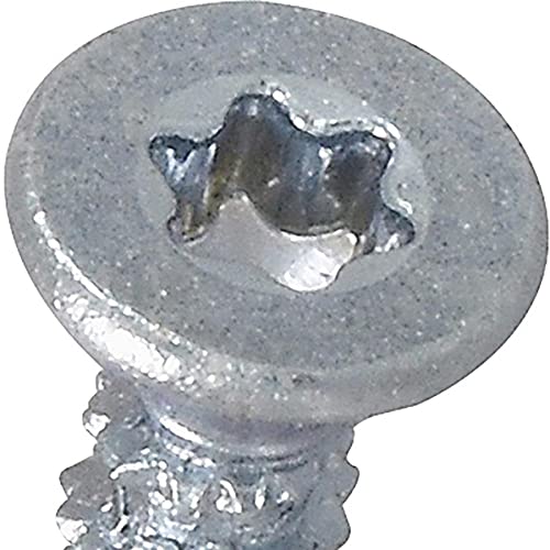 Power Pro Premium One Multi-Material Flat Head Screws, Zinc Plated Steel, Fasten in Wood, Metal, Concrete, Drywall and Plastic, Silver, #6 x 5/8 inch, Box of 50 Screws