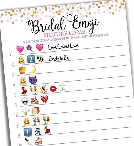 All-Ewired-Up Bridal Shower Emoji Picture Game (50-sheets)