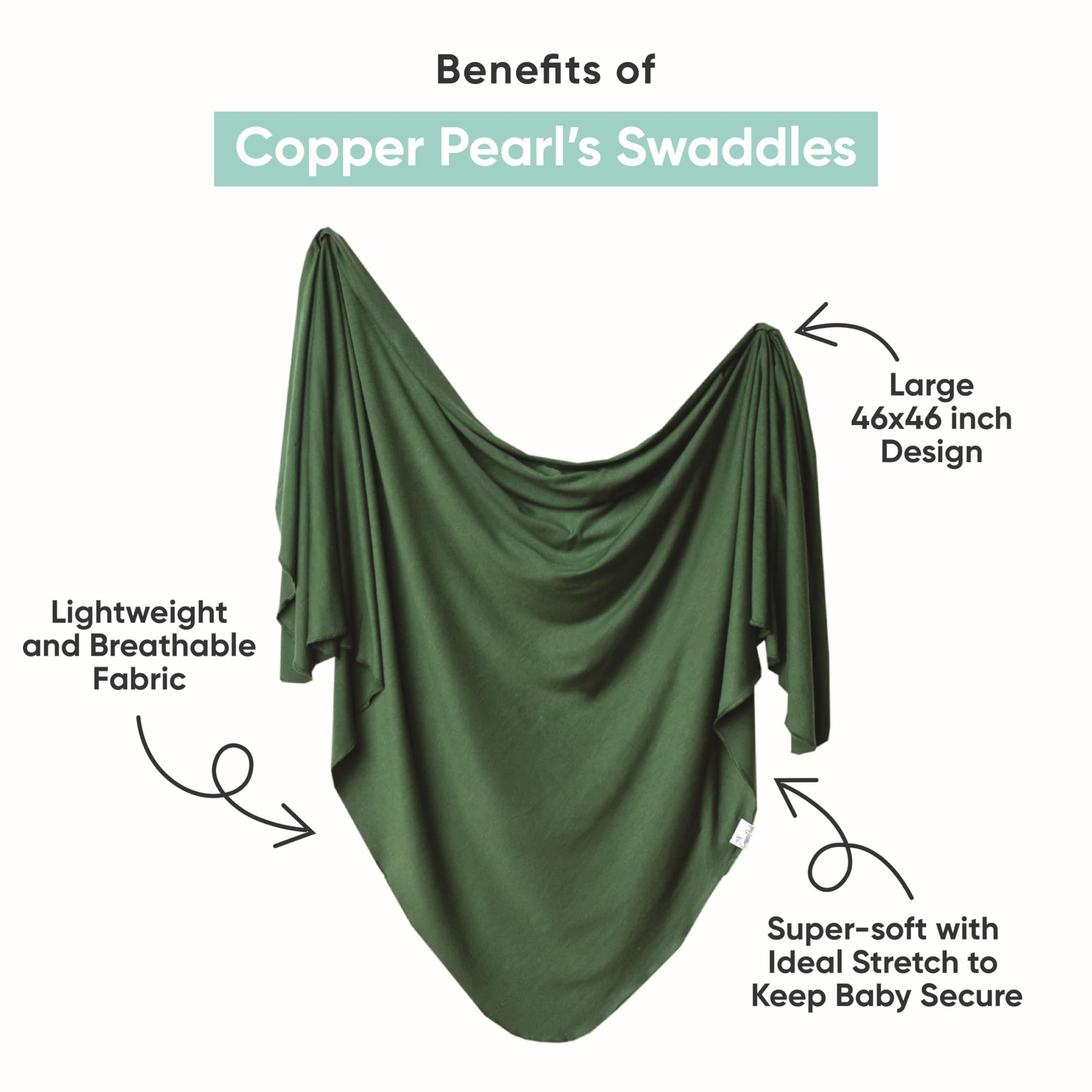 Copper Pearl Large Premium Knit Baby Swaddle Receiving Blanket Poe