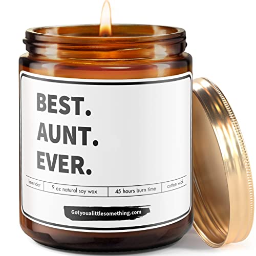 Best Aunt Ever - Natural Soy Candle ; Aunt Gifts from Nephew or Niece, BAE Best Aunt Ever Candle, Favorite Aunt's Birthday, Cool Aunt Mother's Day Gift, Auntie Present Idea
