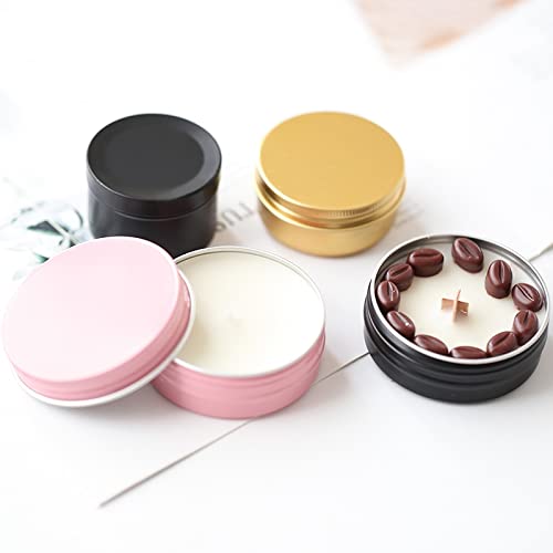 Othmro 6pcs 5.1oz Metal Round Tins Aluminum Tin Cans Containers with Screw Lid, 83 * 38mm(DxH) Silver tin cans for Salve, Spices, Lip Balm, Tea or Candies 150ml